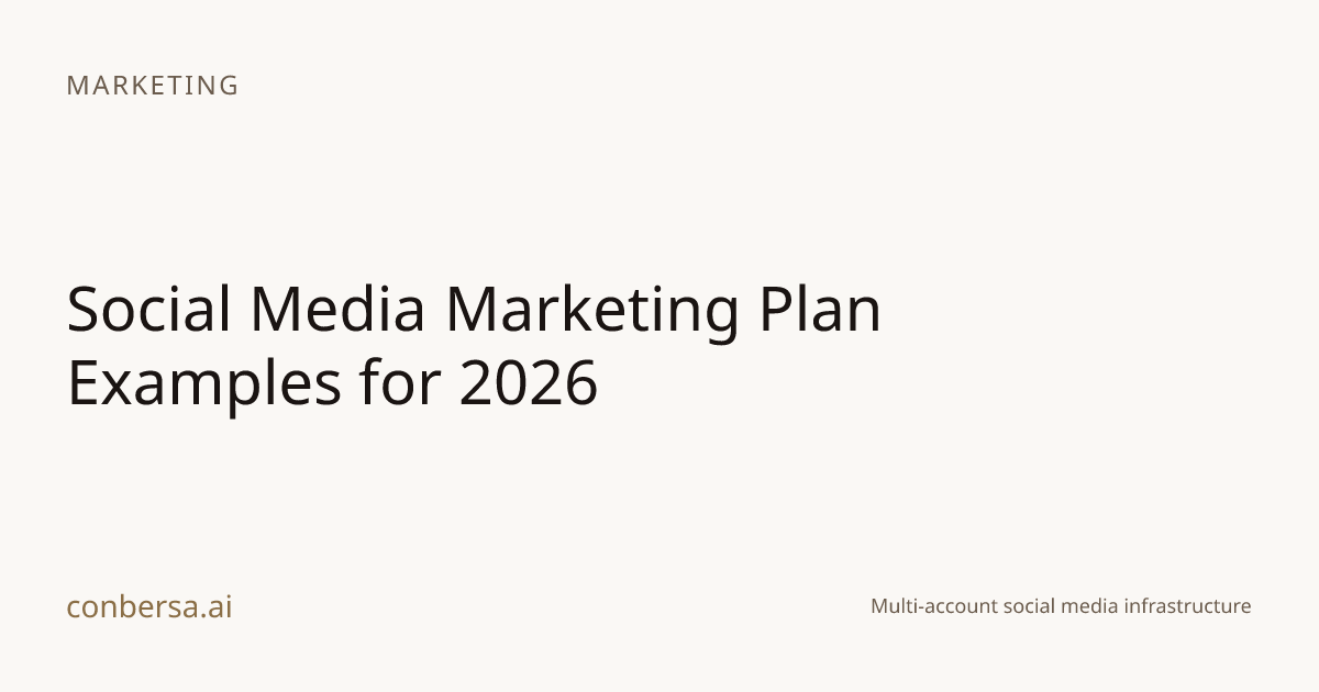 Social Media Marketing Plan Examples for 2026 | Conbersa