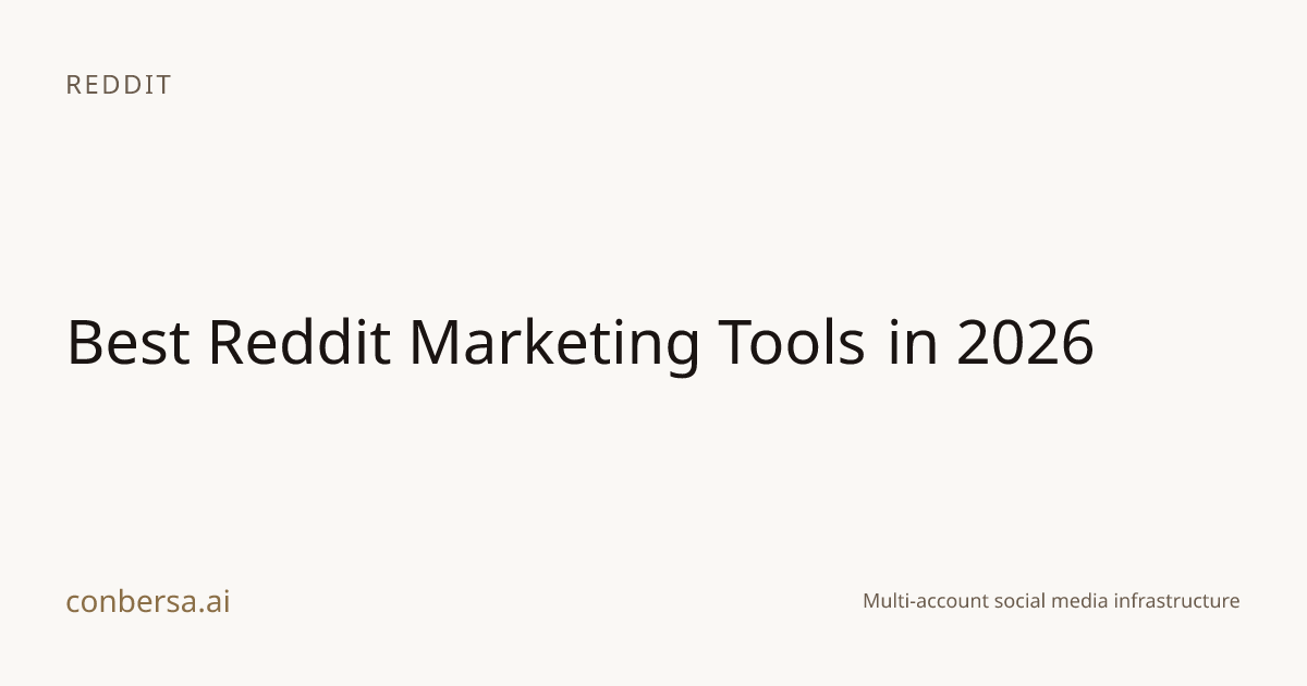 Best Reddit Marketing Tools in 2026 | Conbersa