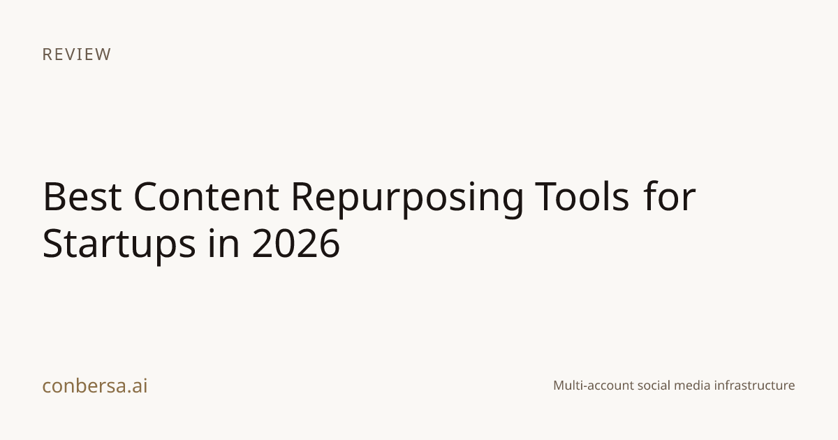 Best Content Repurposing Tools for Startups in 2026 | Conbersa