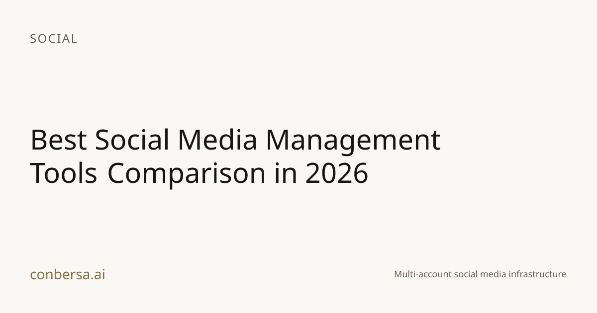 Best Social Media Management Tools Comparison in 2026 | Conbersa