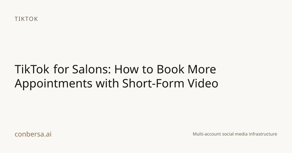 TikTok for Salons: How to Book More Appointments with Short-Form Video ...