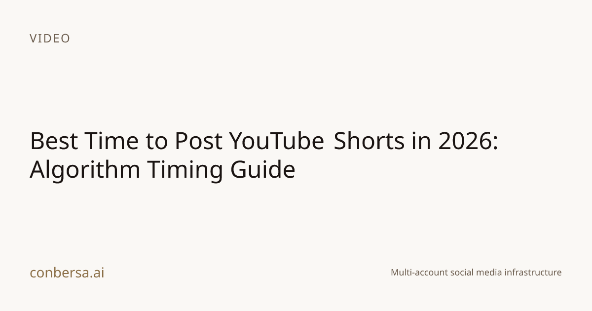 Best Time to Post YouTube Shorts in 2026: Algorithm Timing Guide | Conbersa